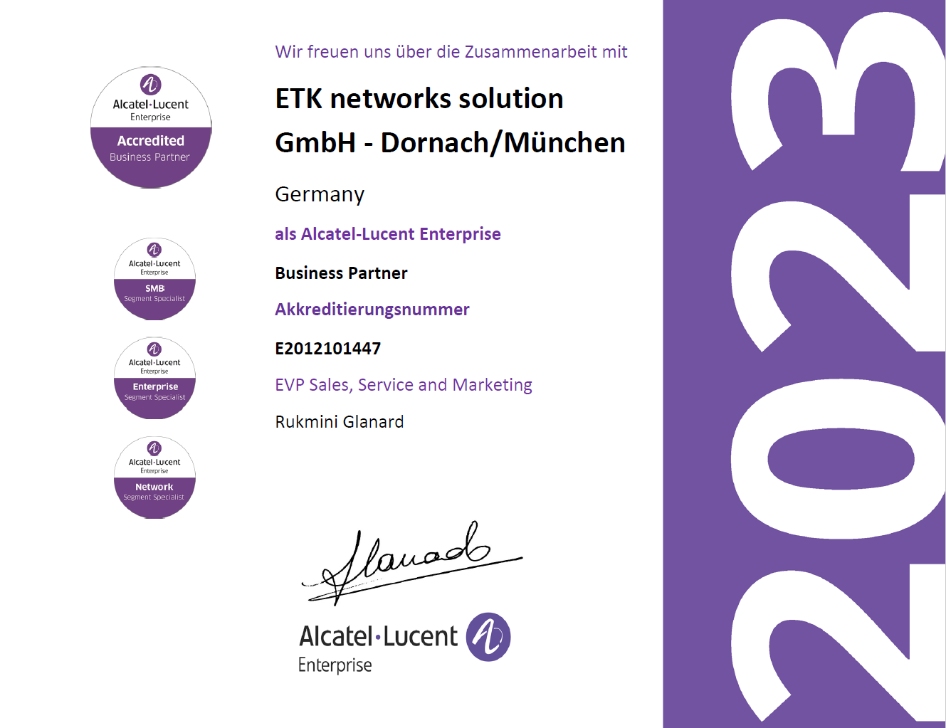 ETK networks solution GmbH ist in 2023 Accredited Business Partner der ...
